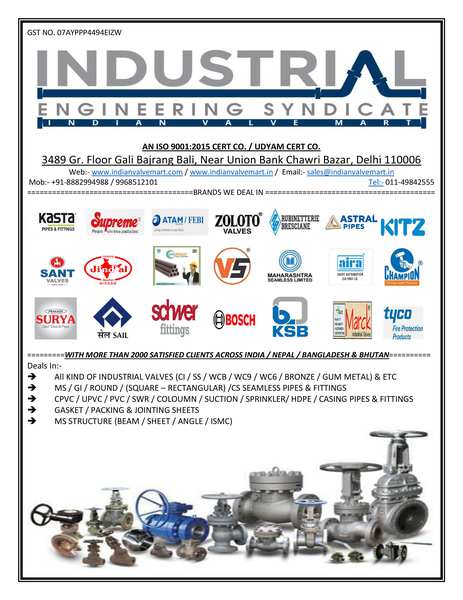 About Us | INDUSTRIAL ENGINEERING SYNDICATE, Delhi, India